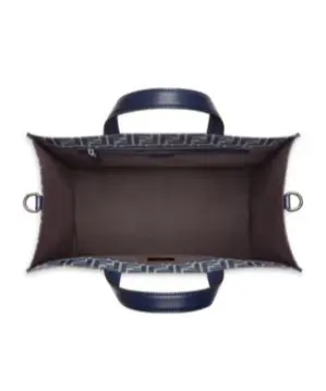 Fendi Ff Jacquard Top Handle Bag - Blue