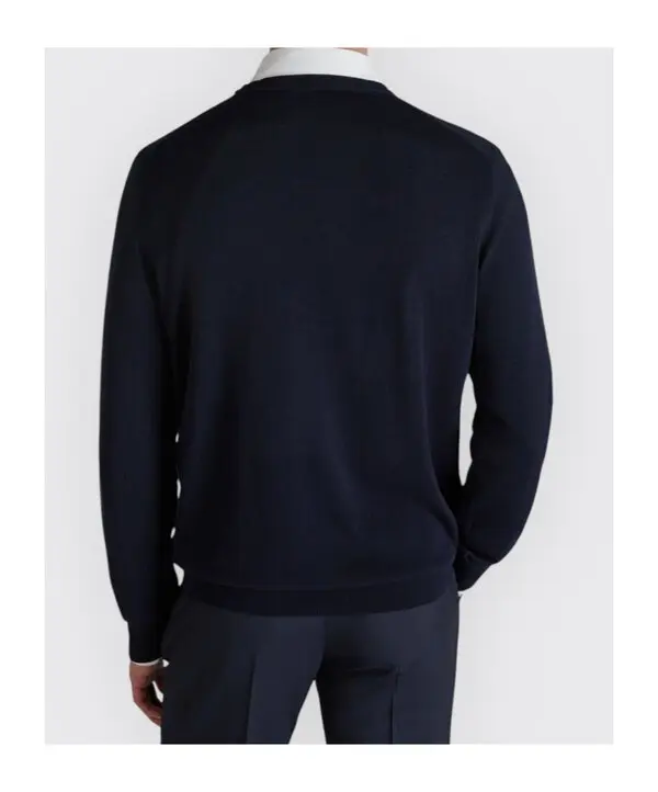 ZANONE Classic Crew Neck Cotton Sweater - Blue