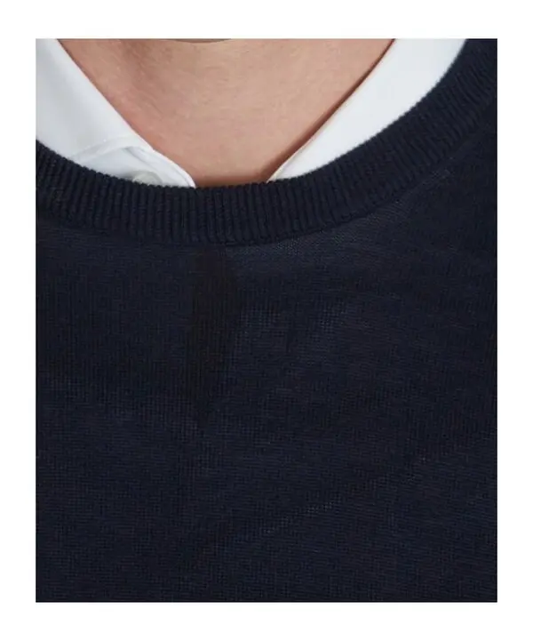 ZANONE Classic Crew Neck Cotton Sweater - Blue