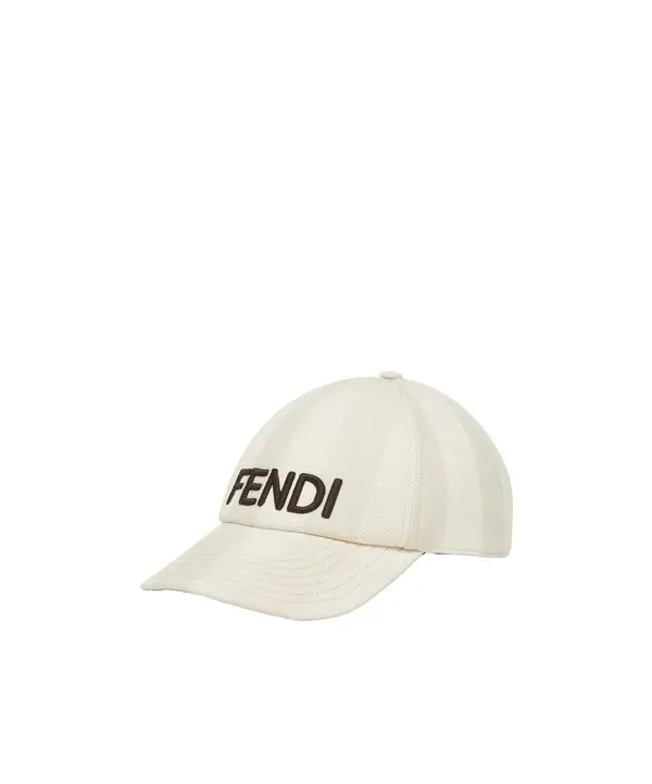 Fendi Baseball Cap With Embroidered Logo - Light Brown