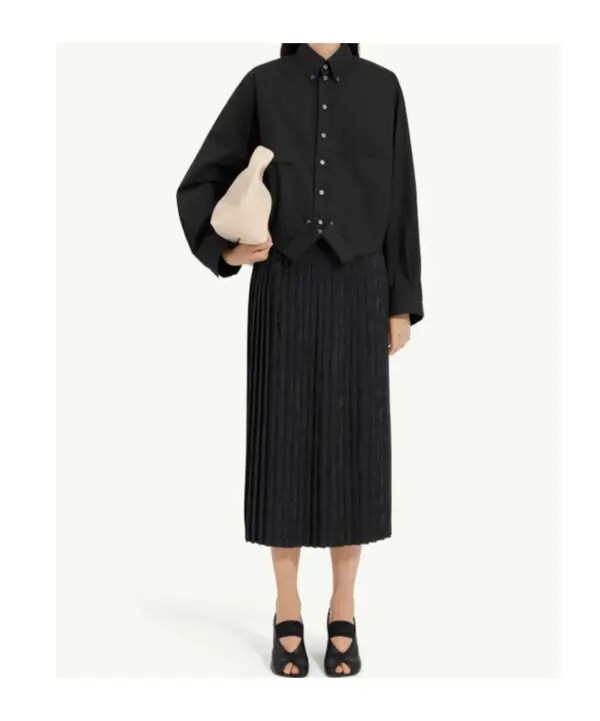 MAISON MARGIELA Cropped Cotton Poplin Shirt
