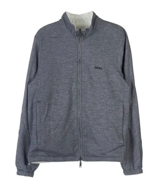 Zegna Long-sleeve Reversible Zip-up Jacket With Logo Detail