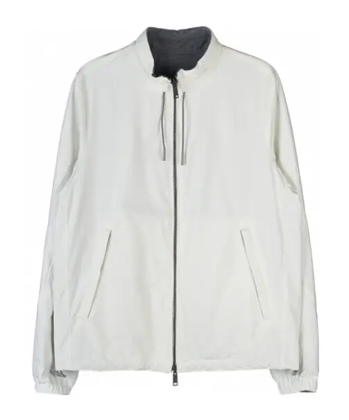 Zegna Long-sleeve Reversible Zip-up Jacket With Logo Detail