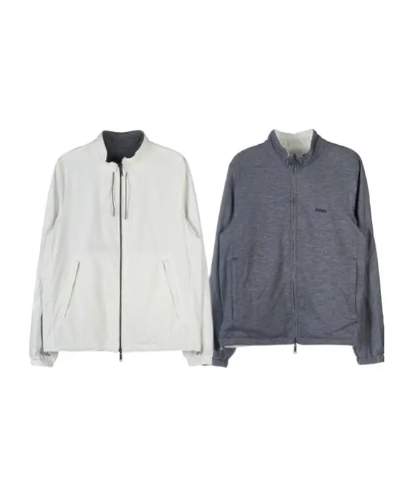 Zegna Long-sleeve Reversible Zip-up Jacket With Logo Detail
