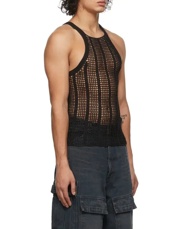 DION LEE Crochet-knit Sleeveless Top