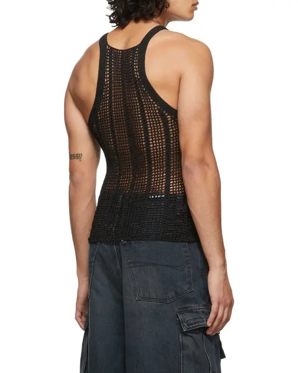 DION LEE Crochet-knit Sleeveless Top