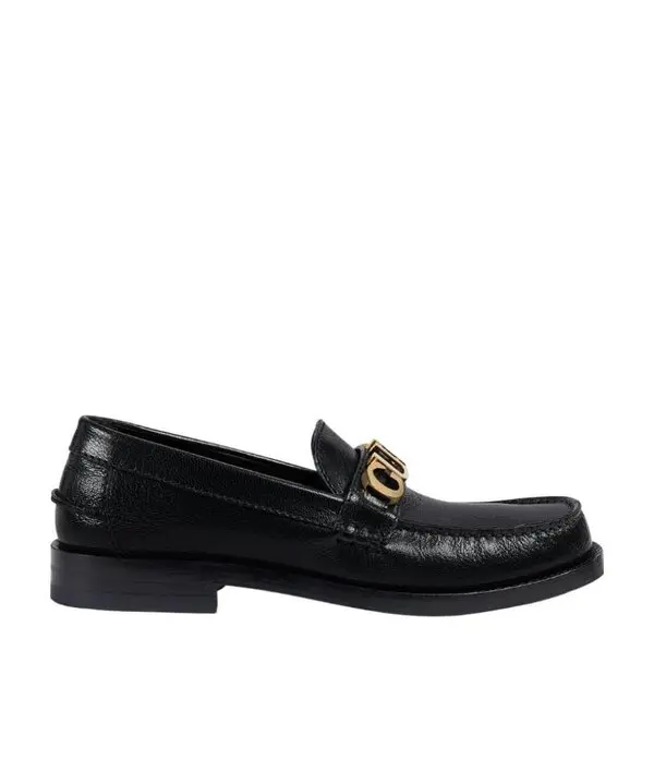 Gucci Logo Plaque Slip-on Loafers - Black