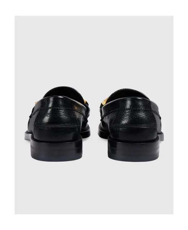 Gucci Logo Plaque Slip-on Loafers - Black