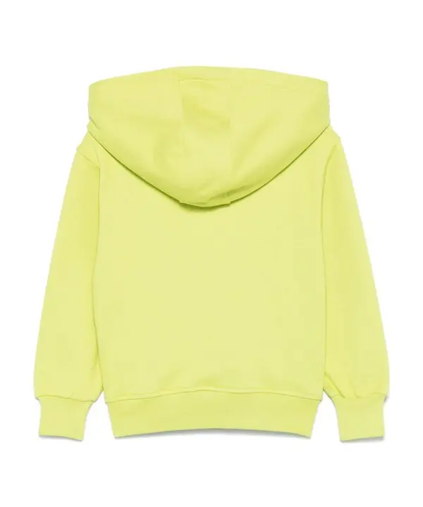 BARROW Logo Print Hoodie - Yellow-green