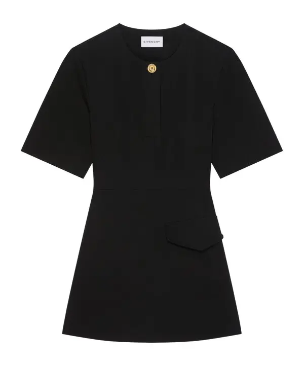 Givenchy Mini Dress In Wool - Black