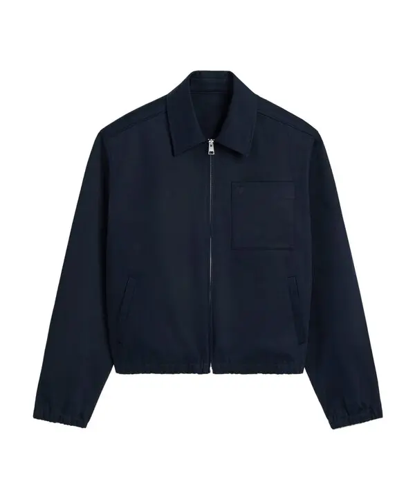 Ami De Coeur Zip Up Jacket - Navy Blue