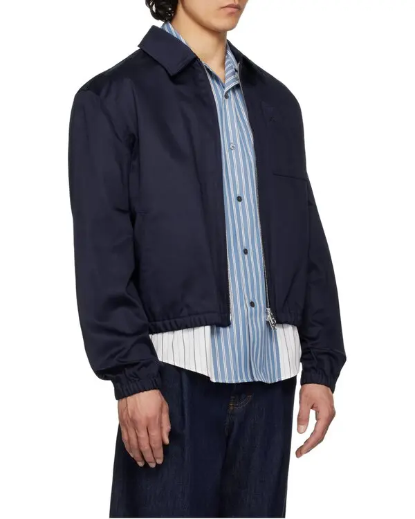 Ami De Coeur Zip Up Jacket - Navy Blue