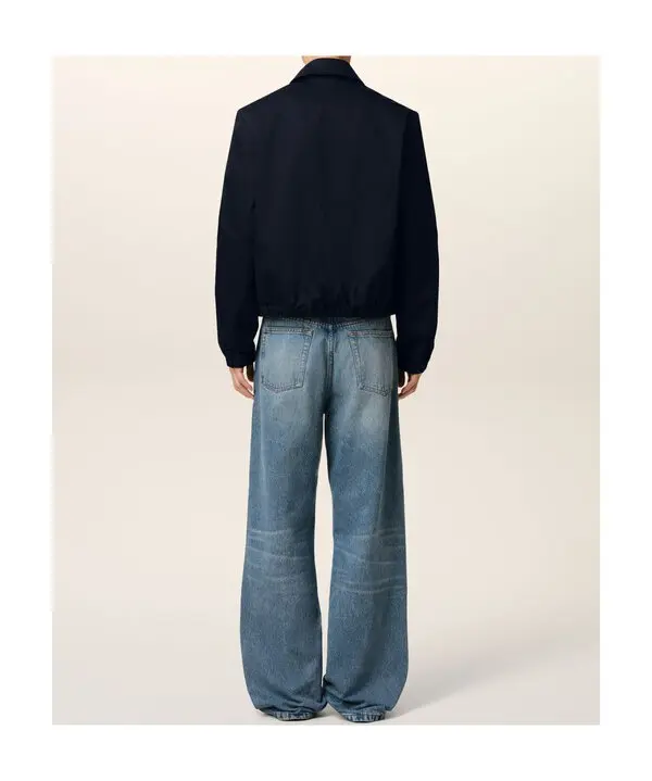 Ami De Coeur Zip Up Jacket - Navy Blue