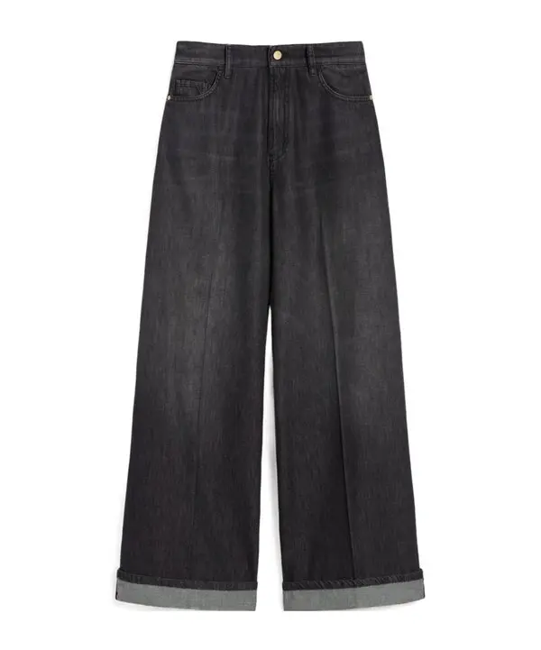 Max Mara Wide Leg Jeans - Black