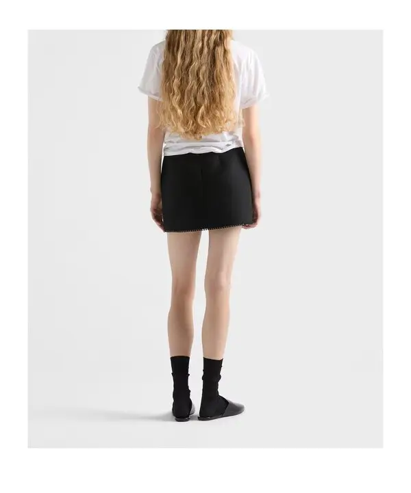 Prada Mini Skirt With Lace Trim