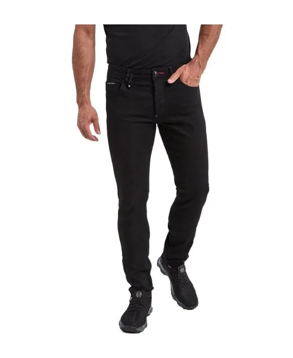 Philipp Plein Logo Detail Jeans - Black