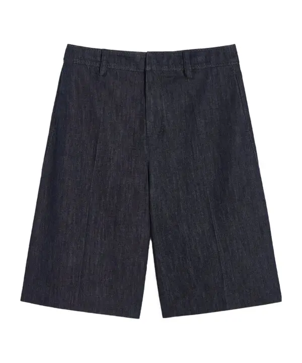 Max Mara Indigo Denim Bermuda Shorts