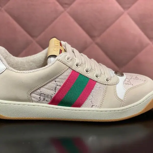 Gucci Web Screener Sneakers - Nude