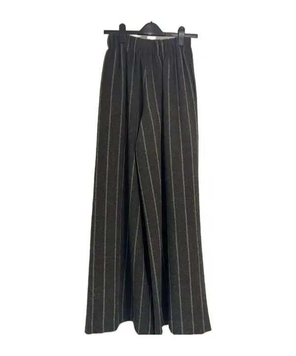 UMA WANG Elastic Waist Striped Casual Pants - Black