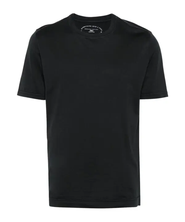Fedeli Short-sleeved Crewneck T-shirt - Black