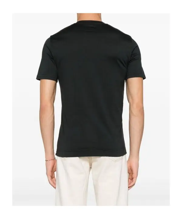 Fedeli Short-sleeved Crewneck T-shirt - Black