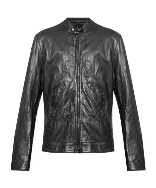 Dolce & Gabbana Zipped Leather Jacket - Black