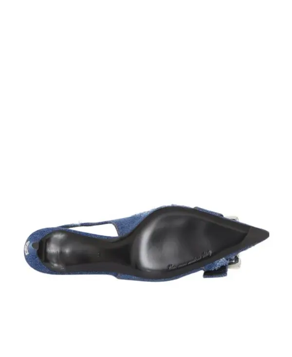 Dolce & Gabbana Pointed-toe Distressed Pumps With Embellished Buckle
