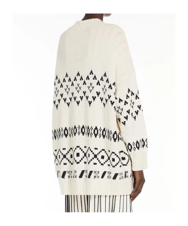 Max Mara Acacia Oversized Jacquard Knit Cardigan