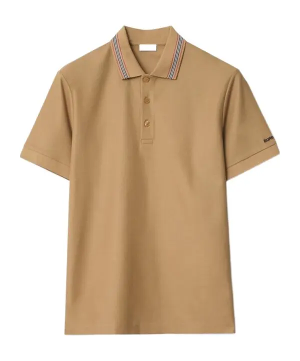 Burberry Cotton Polo Shirt - Camel