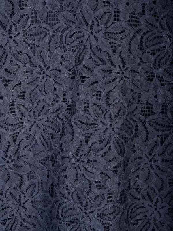 Max Mara Navy Flower Lace Dress