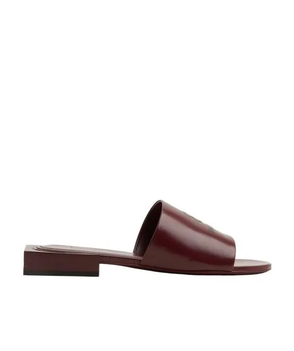 Balenciaga Logo Slides - Red