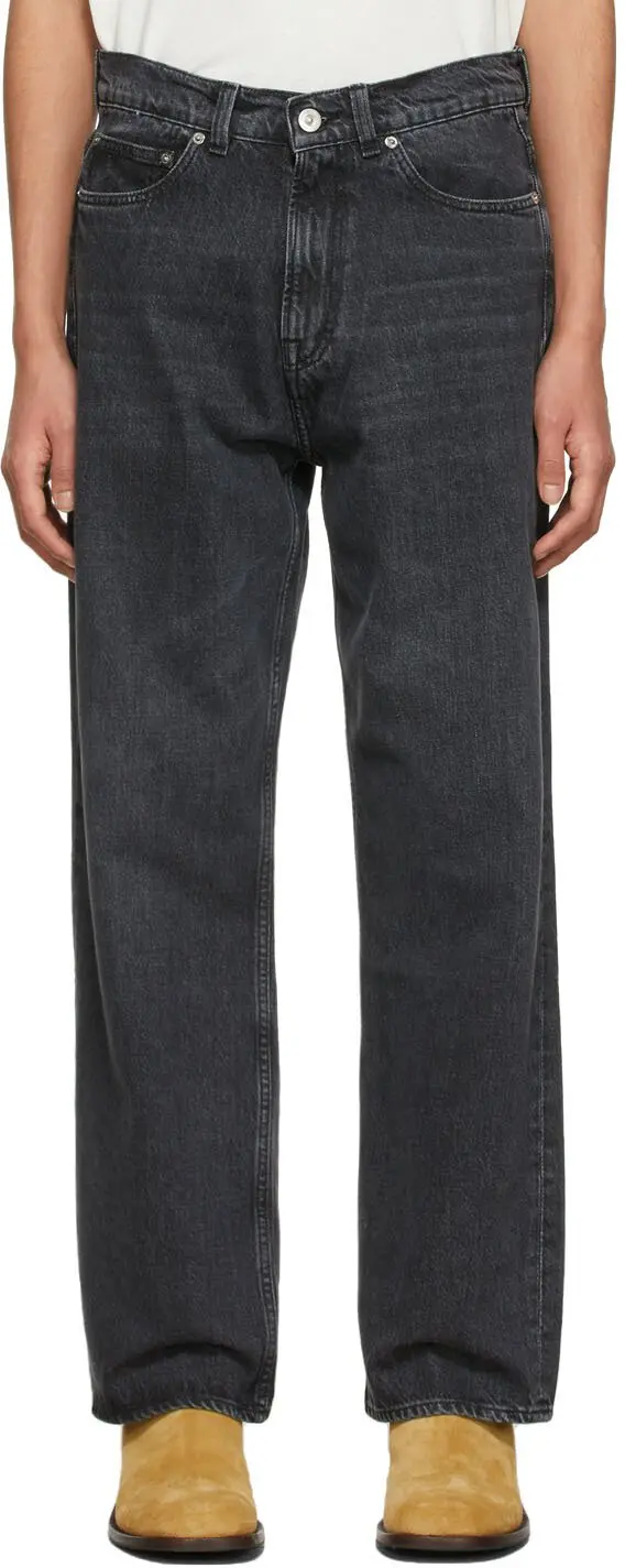 Our Legacy Straight Leg Washed Jeans - Black
