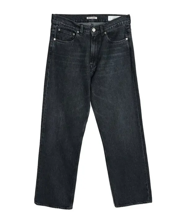 Our Legacy Third Cut Relaxed Jeans In Washed - Black