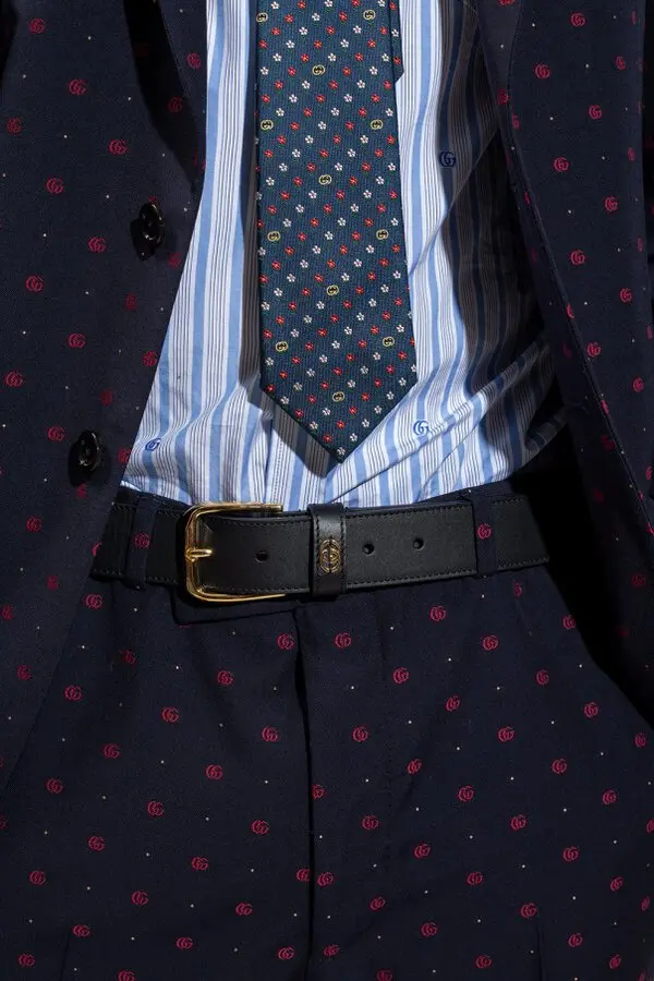 Gucci G Logo Plaque Buckle Belt