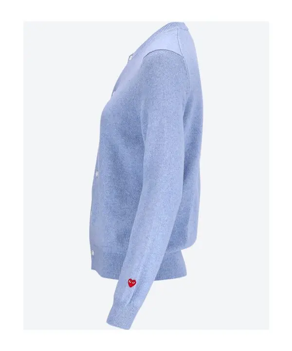 Comme Des Garçons Heart Patch Buttoned Cardigan