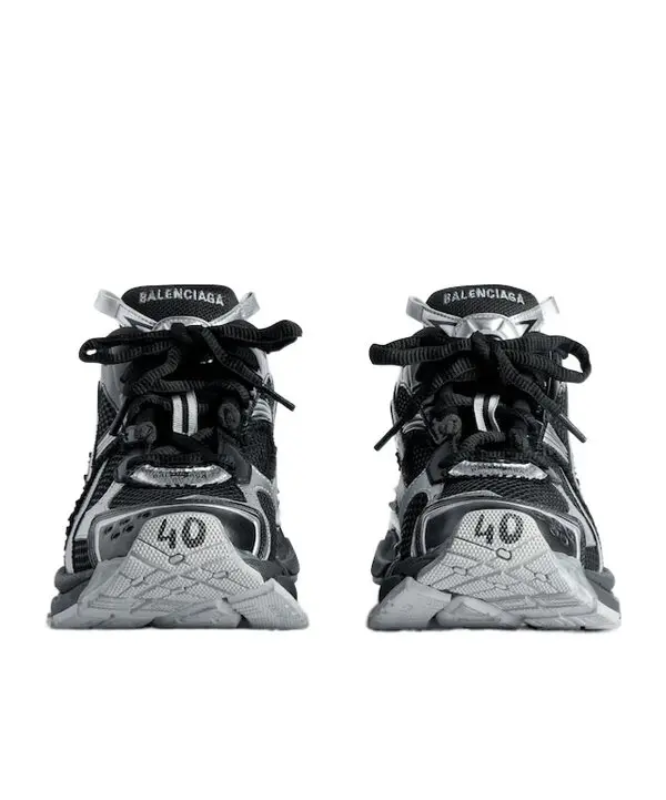 Balenciaga Runner Lace-up Sneakers - Black/silver