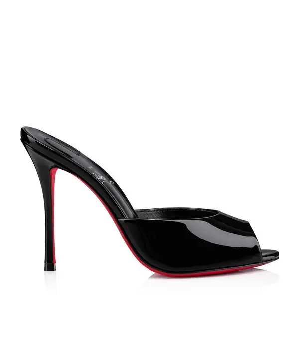 CHRISTIAN LOUBOUTIN Peep-toe Mule Heeled Pumps - Black