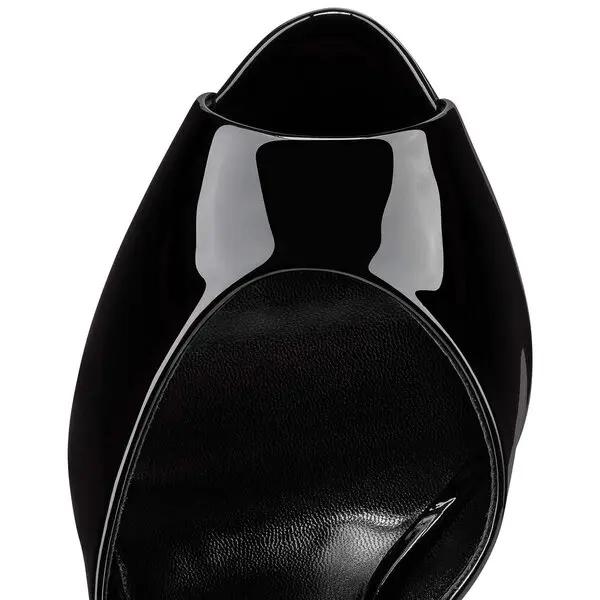 CHRISTIAN LOUBOUTIN Peep-toe Mule Heeled Pumps - Black