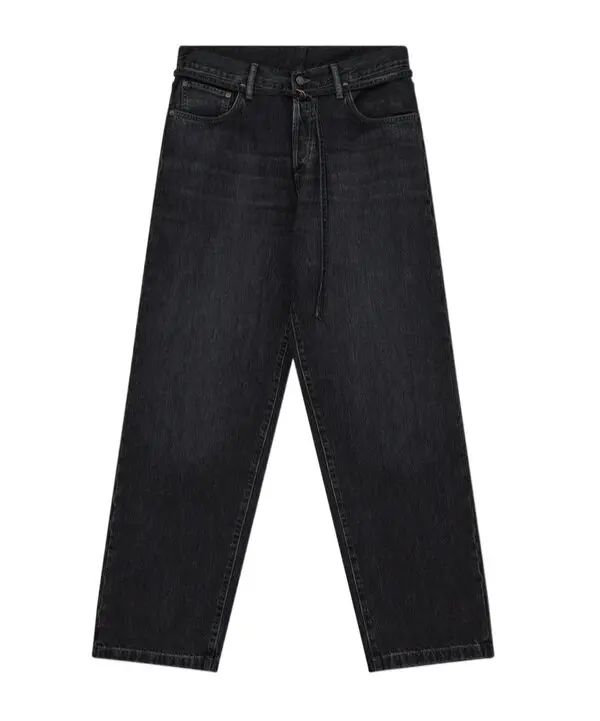 Acne Studios Mid Waisted Wide-leg Jeans With Detachable Belt