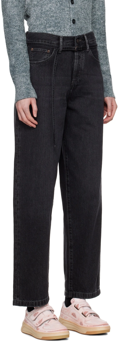 Acne Studios Mid Waisted Wide-leg Jeans With Detachable Belt