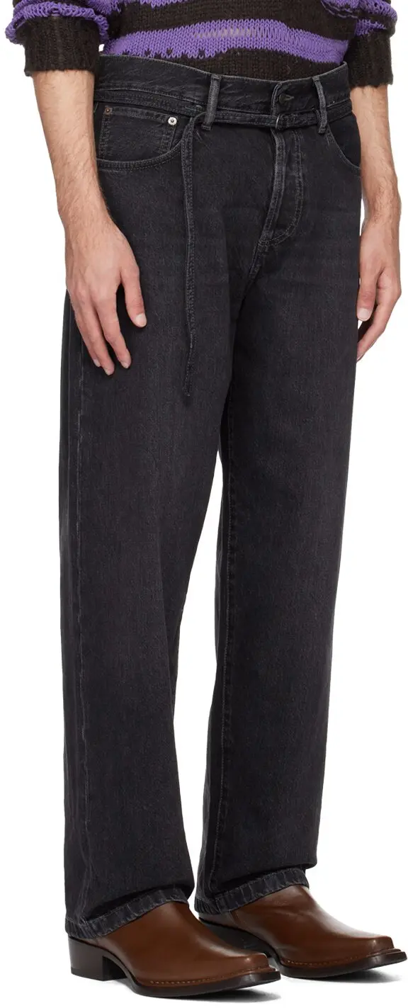 Acne Studios Mid Waisted Wide-leg Jeans With Detachable Belt