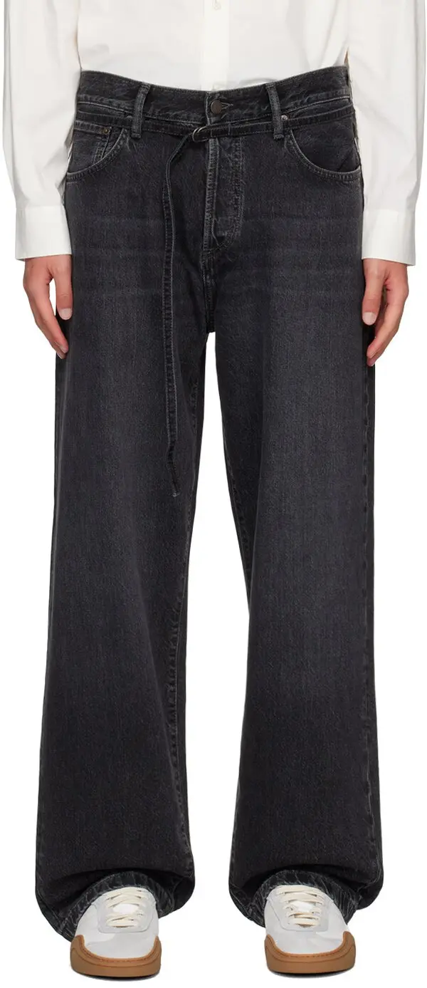 Acne Studios Mid Waisted Wide-leg Jeans With Detachable Belt