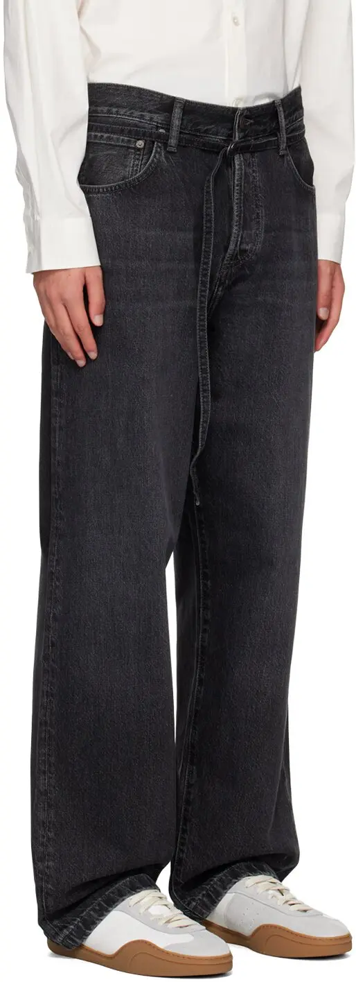 Acne Studios Mid Waisted Wide-leg Jeans With Detachable Belt
