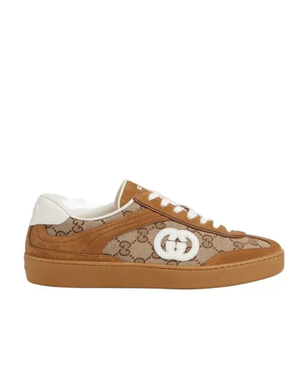 Gucci Interlocking G Low-top Sneakers - Brown