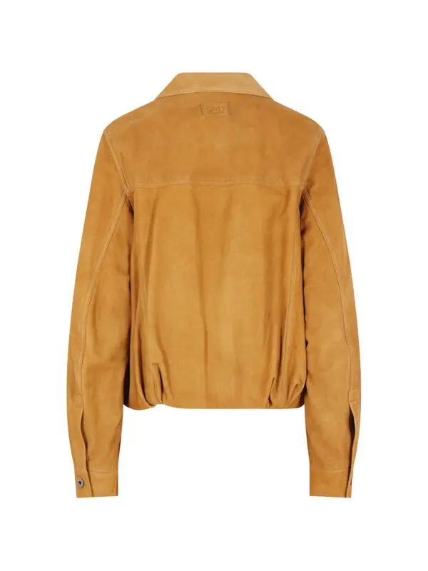 Loewe Balloon Silhouette Buttoned Jacket - Camel