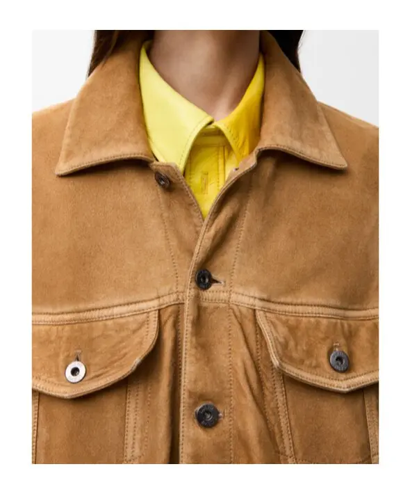 Loewe Balloon Silhouette Buttoned Jacket - Camel
