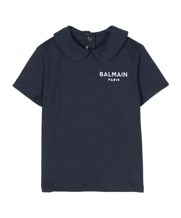 Balmain Cotton Polo Shirt - Black