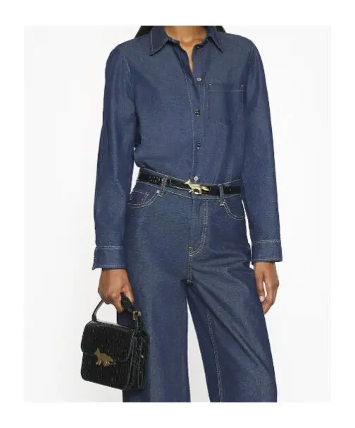 Maison Kitsuné Contrast Stitch Denim Shirt