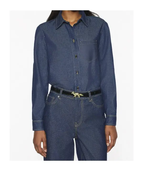 Maison Kitsuné Contrast Stitch Denim Shirt