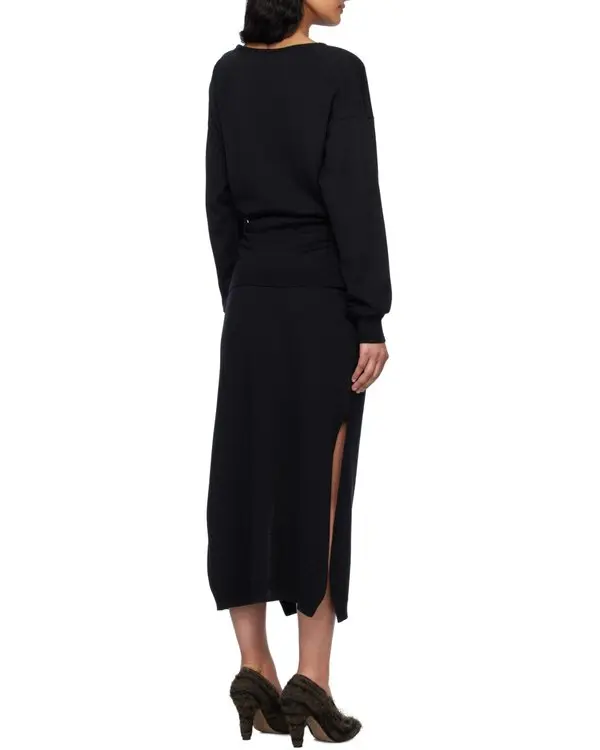 LEMAIRE Long Sleeve Lace Detailed Dress